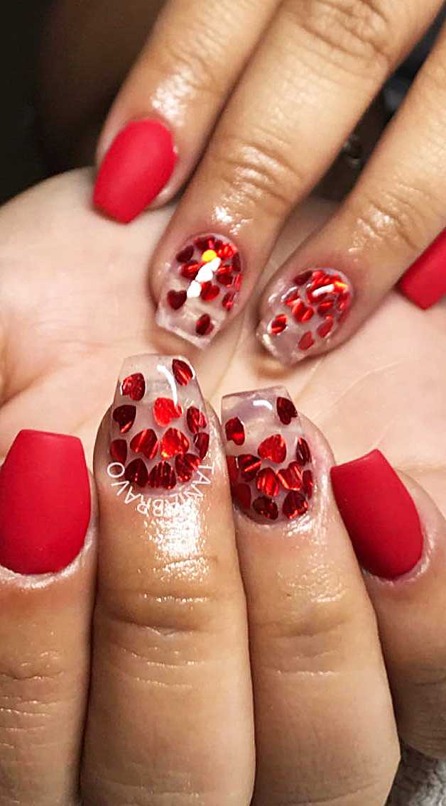 Stunning Red Short Coffin Acrylic Nails Get Ready To Flaunt Your Style